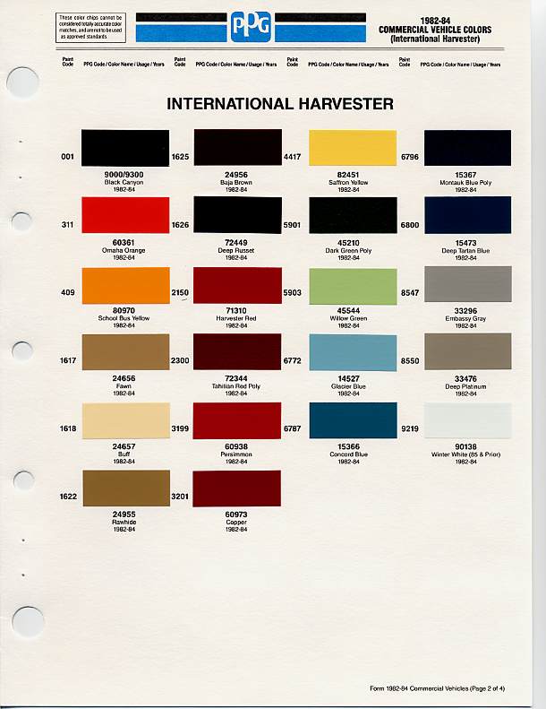 PPG or Dupont paint codes - Technical IH Talk - Red Power Magazine ...