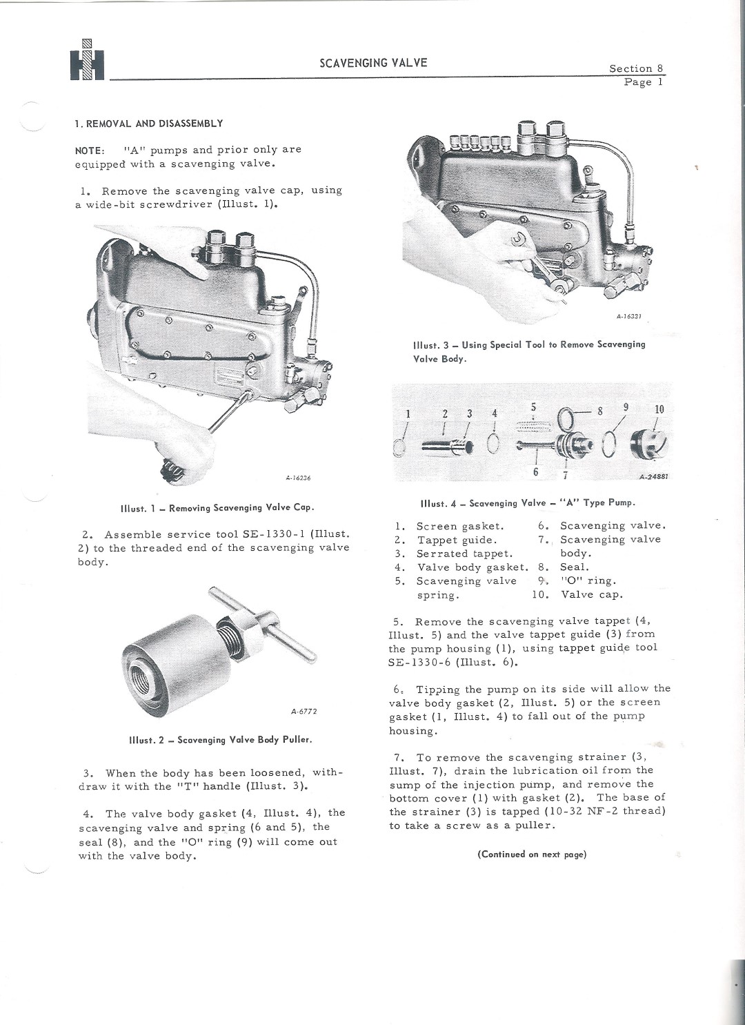 td6 scavenger valve - IH Construction Equipment - Red Power Magazine ...