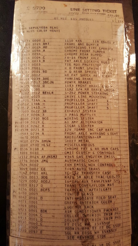 Found 71 travelall lineset ticket - IH Trucks - Red Power Magazine ...