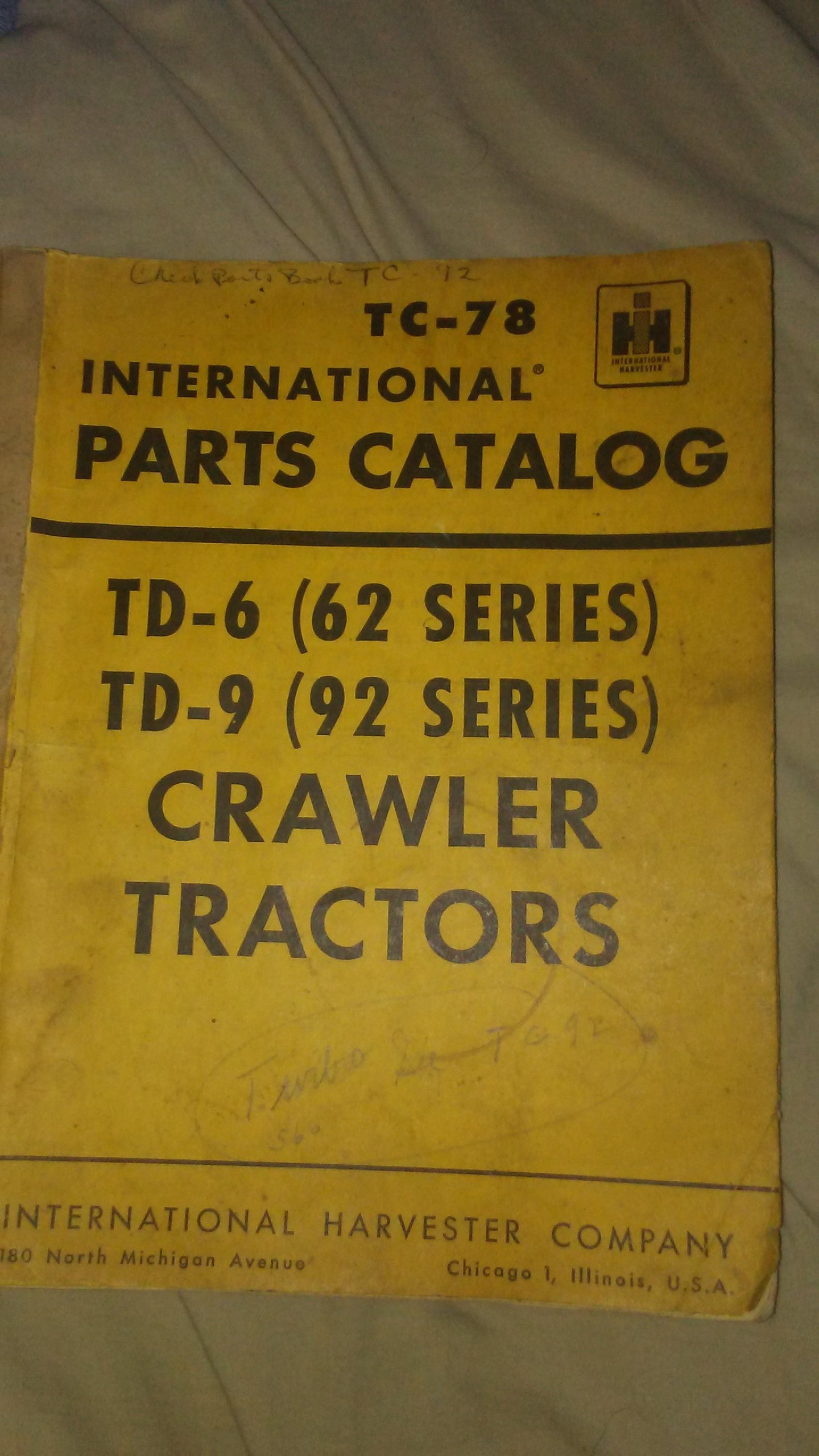 Need info on parts manual TC-78 for TD6 62 series - IH Construction ...
