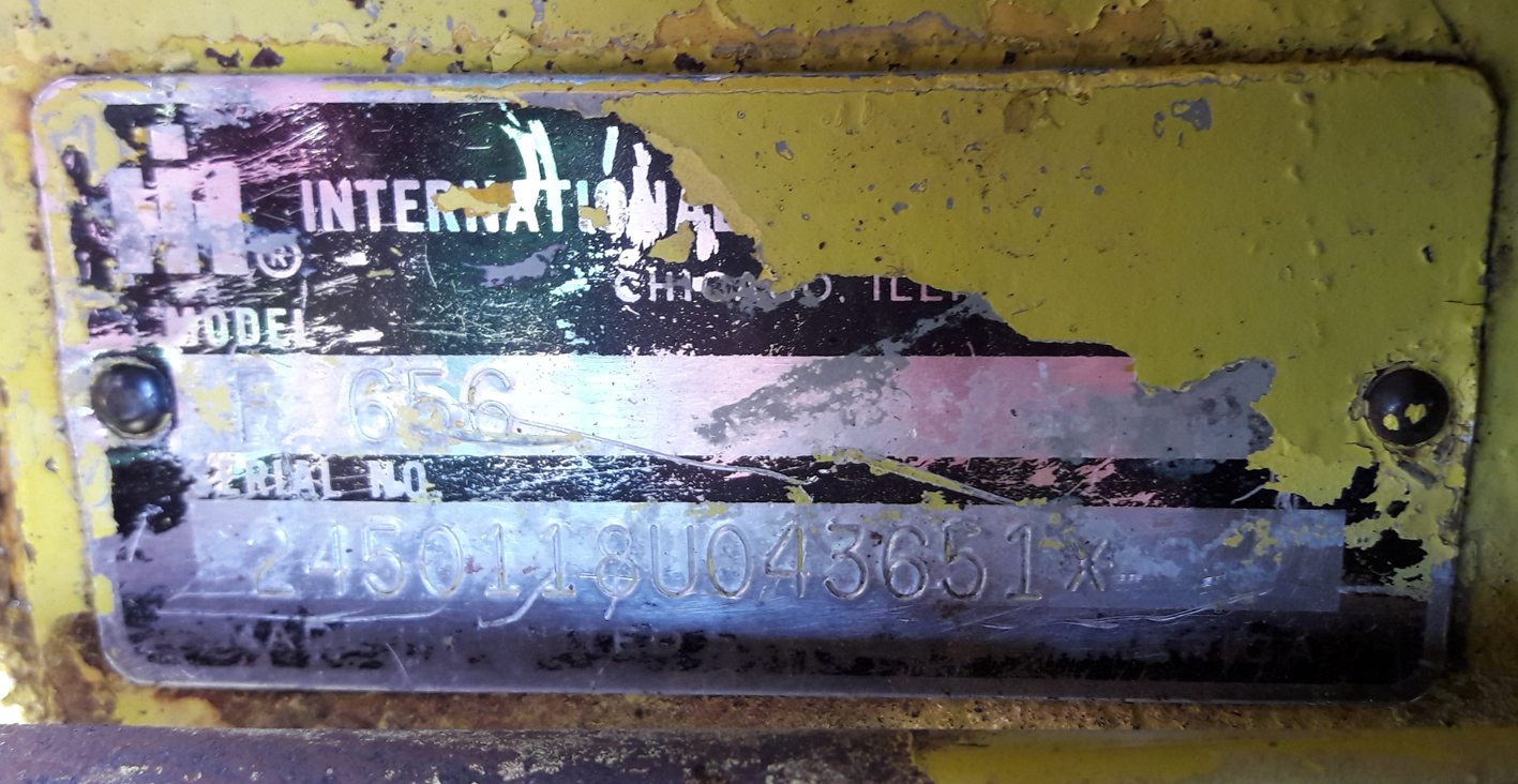 F656 Hydro Serial Number Identification - Technical IH Talk - Red Power ...