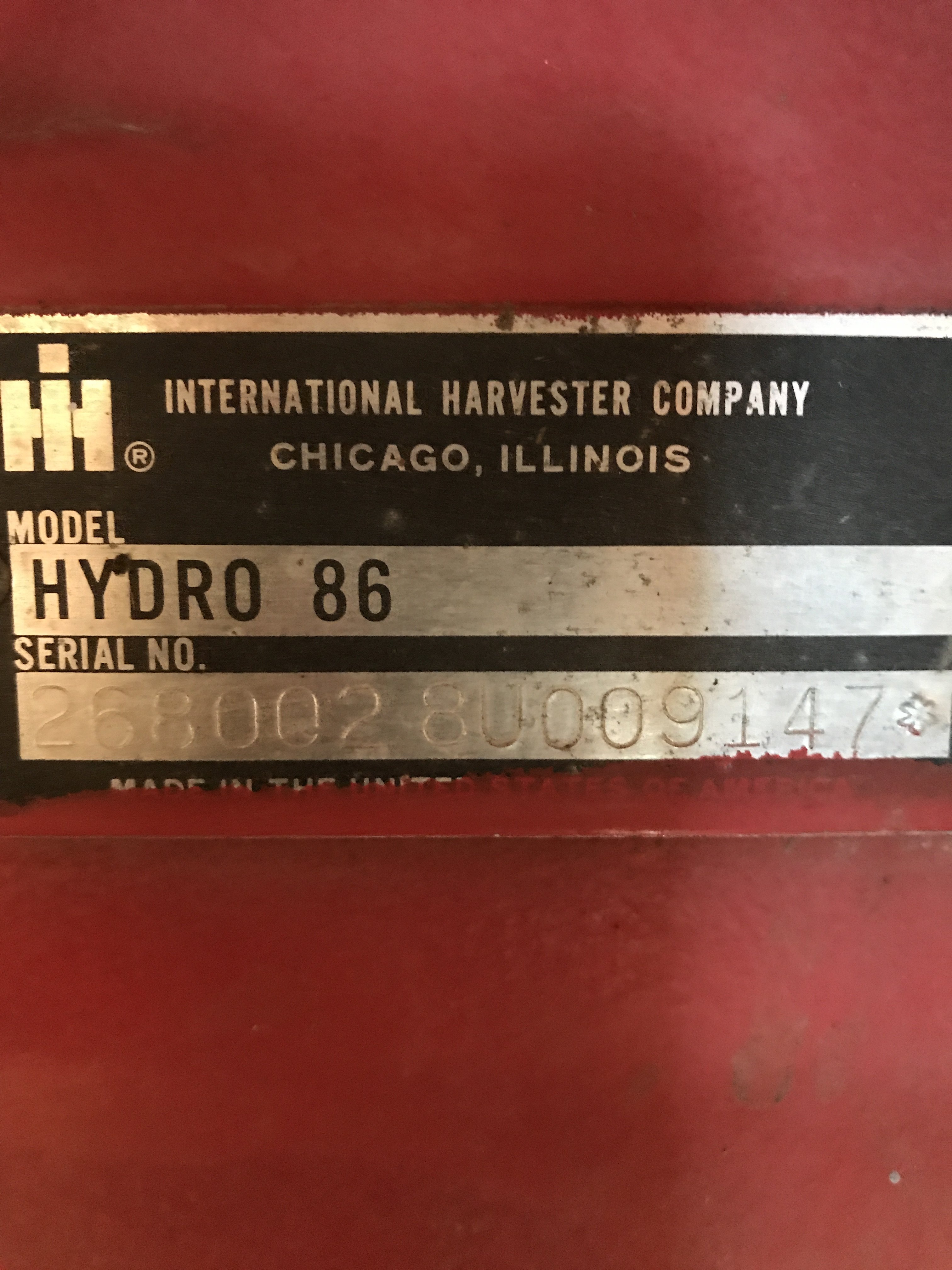 IH 86 hydro identification - General Chat - Red Power Magazine Community