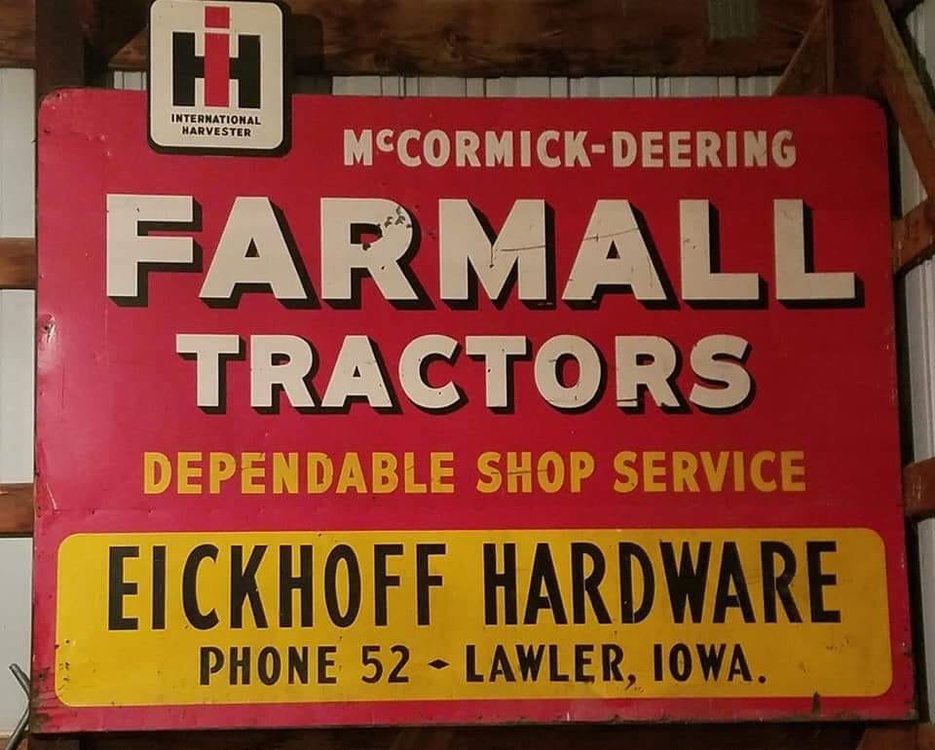 Farmall Dealer sign and history of the dealership - IH Toys ...