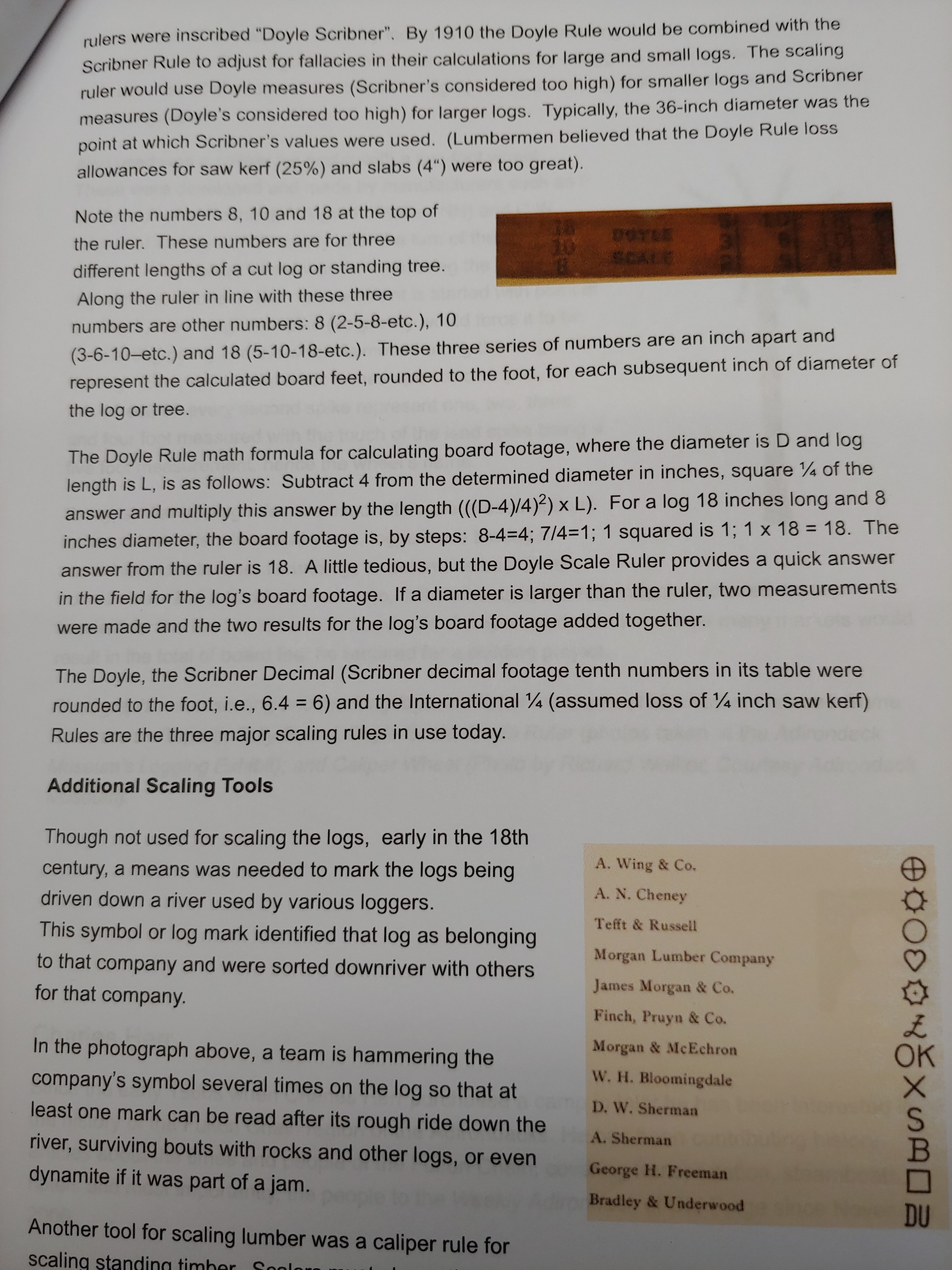 Help with Doyle Log Scale reading rulers - General Chat - Red Power ...