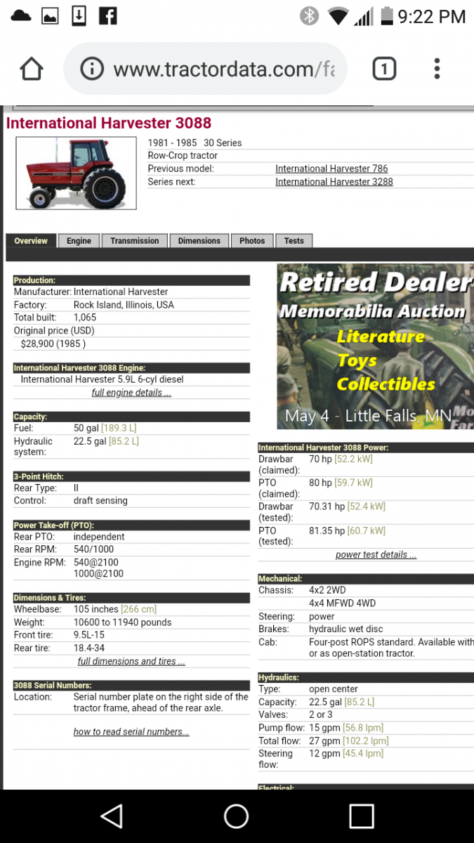 3088 serial number? - Technical IH Talk - Red Power Magazine Community