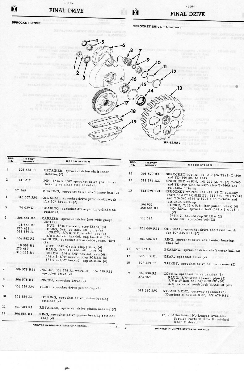 T-340 sprocket seal - IH Construction Equipment - Red Power Magazine ...