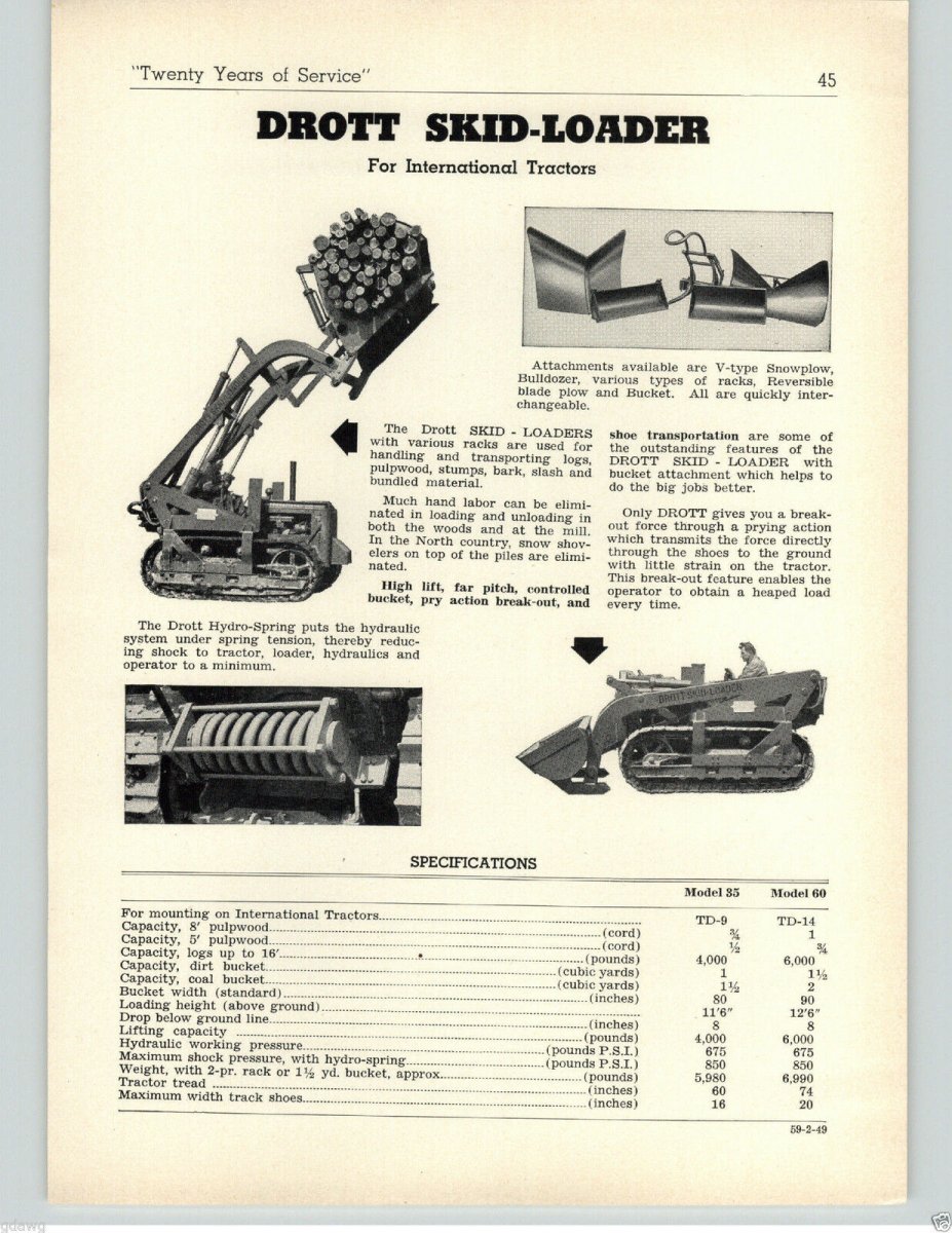 TD-9 Specs and Evolution - IH Construction Equipment - Red Power ...