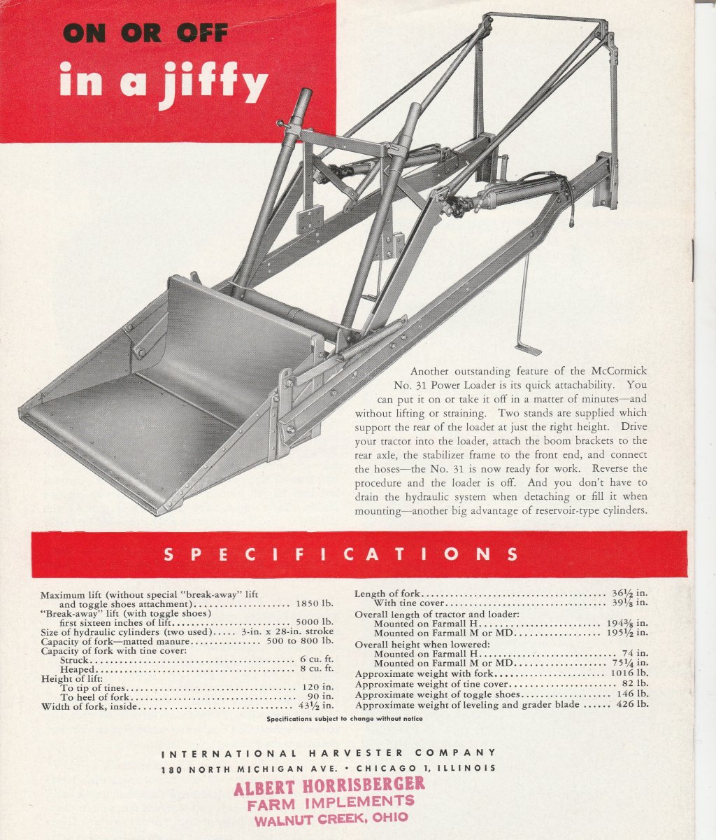 IH No. 30 and 31 loader difference - General Chat - Red Power Magazine ...