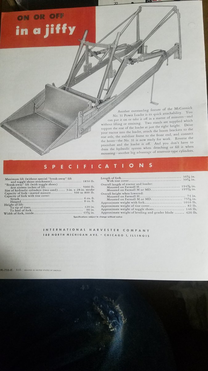 IH No. 30 and 31 loader difference - General Chat - Red Power Magazine ...