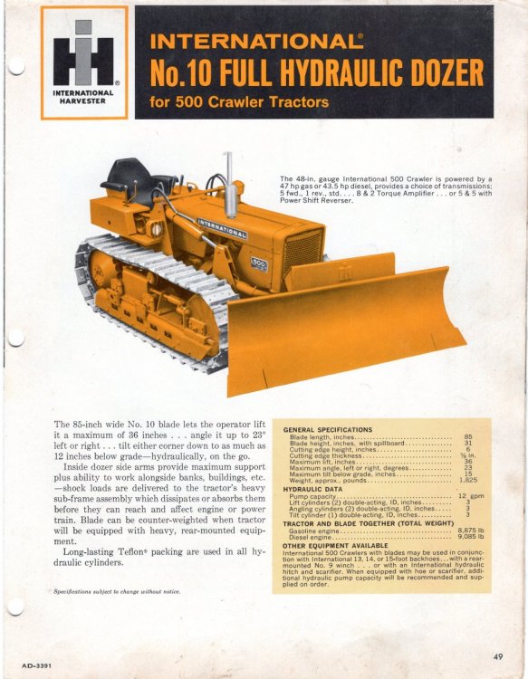 500 interional dozer - IH Construction Equipment - Red Power Magazine ...