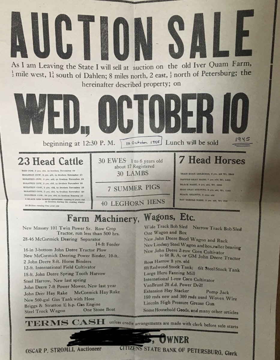 Old auction flyer - General Chat - Red Power Magazine Community