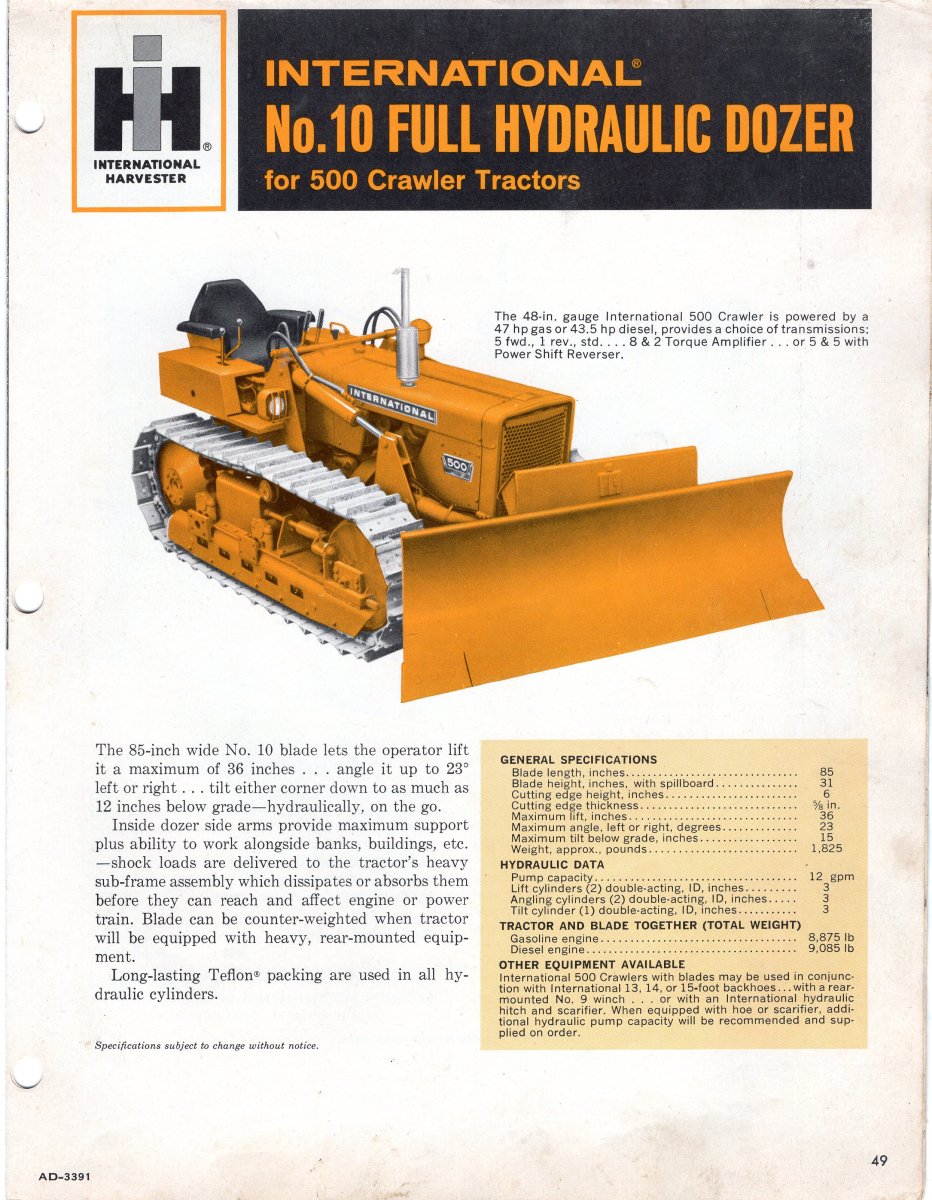 IHC 500 crawler - IH Construction Equipment - Red Power Magazine Community