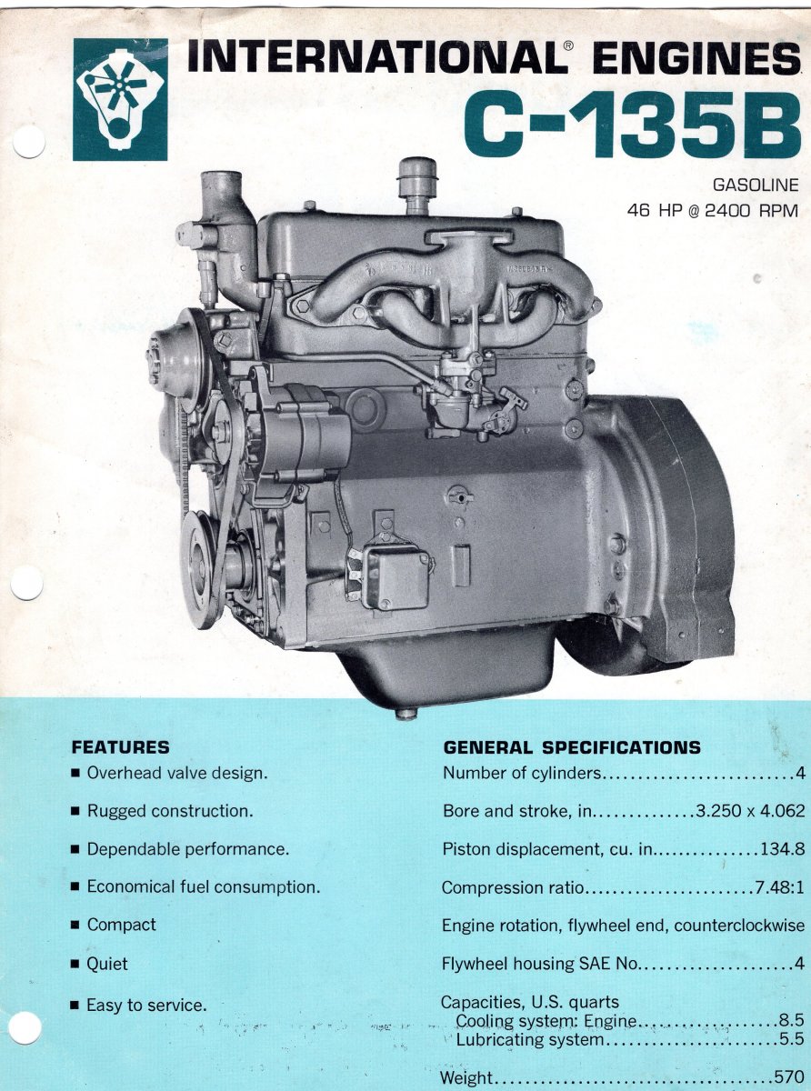 C135 info - IH Engines - Red Power Magazine Community