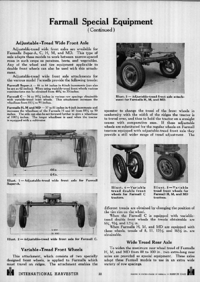 Farmall H with factory wide front wheel base? - Technical IH Talk - Red ...