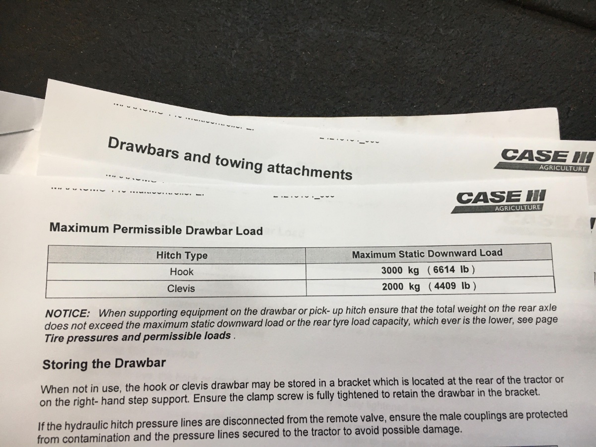 Maxxum 140 drawbar capacity question - Technical IH Talk - Red Power ...