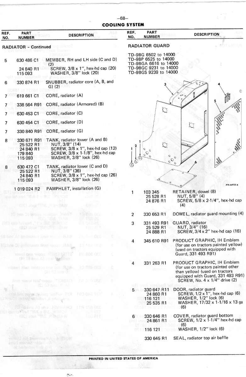 TD-9B radiator - Technical IH Talk - Red Power Magazine Community