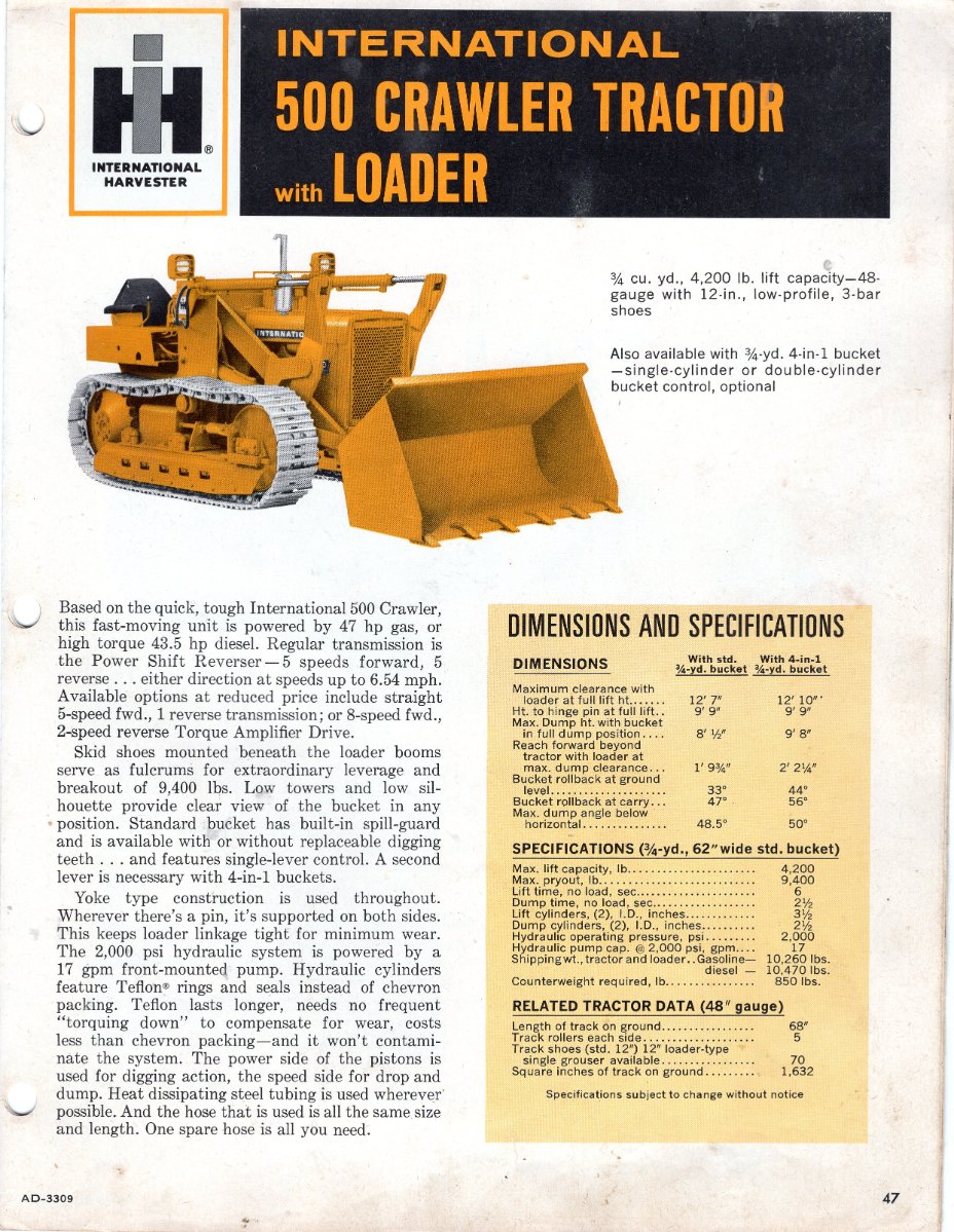 IH-500 crawler - IH Construction Equipment - Red Power Magazine Community