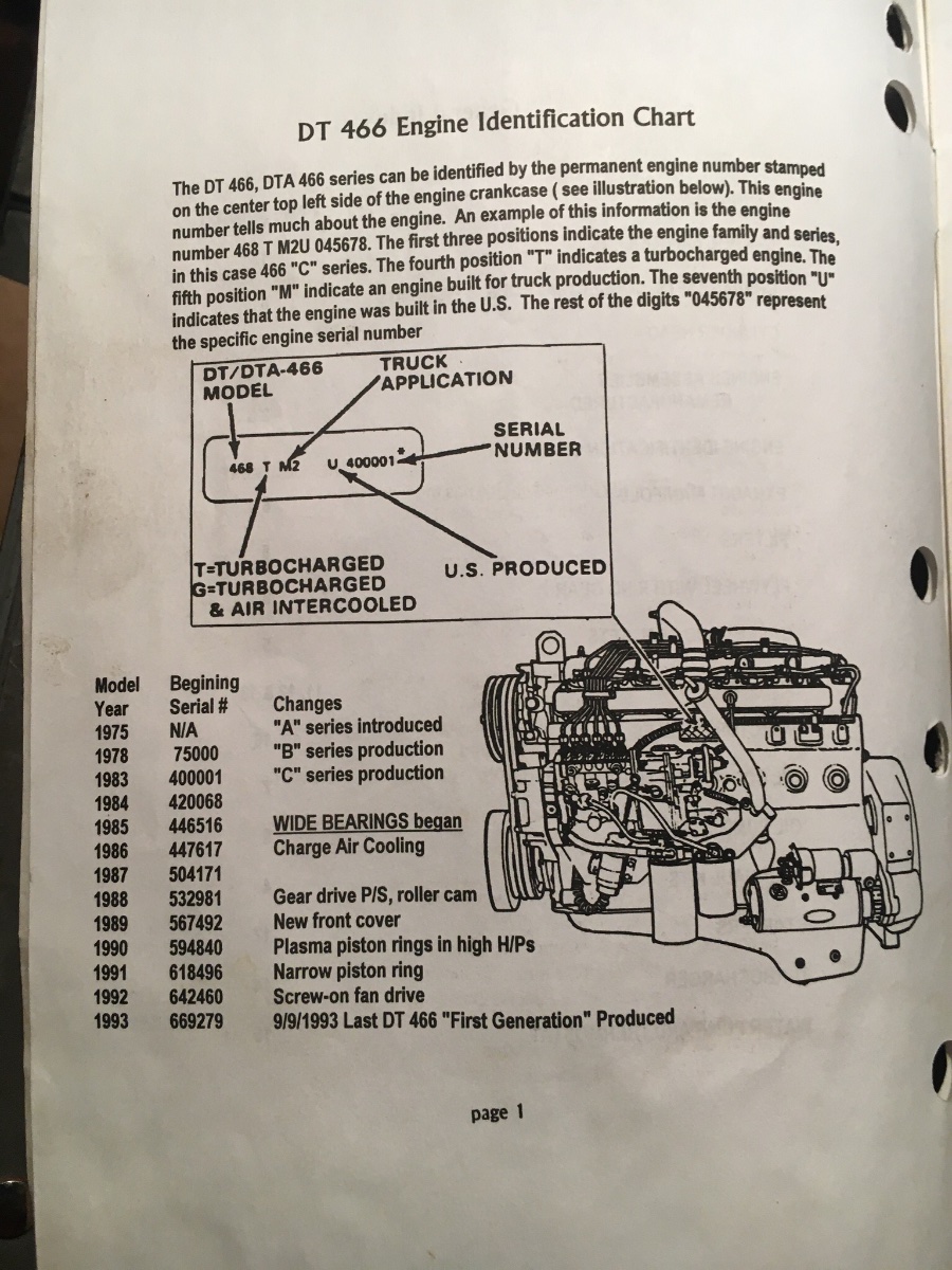 Dt466 C differences - Technical IH Talk - Red Power Magazine Community