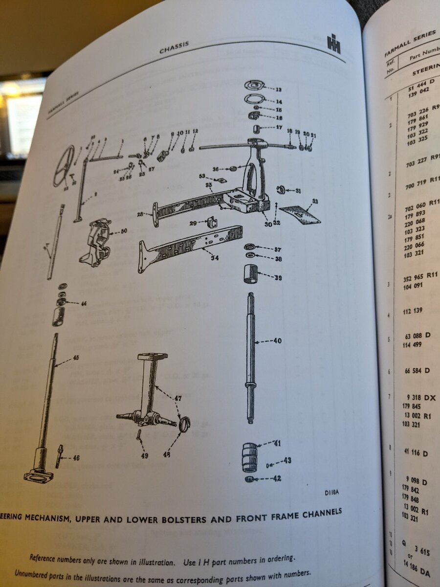 Wide Tread Front Axle - Farmall Super M/BM - bolster shaft-Steering ...