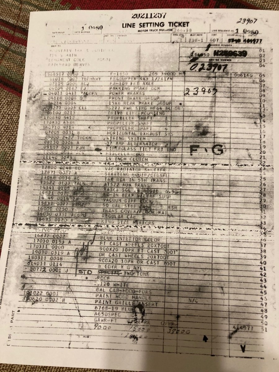 Loadstar line setting ticket - IH Trucks - Red Power Magazine Community