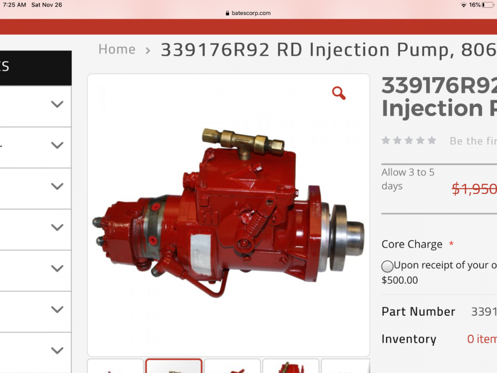 806 INJECTION PUMP CONVERSION HUB DRIVE ASSEMBLY FROM RD PUMP TO ROOSA ...