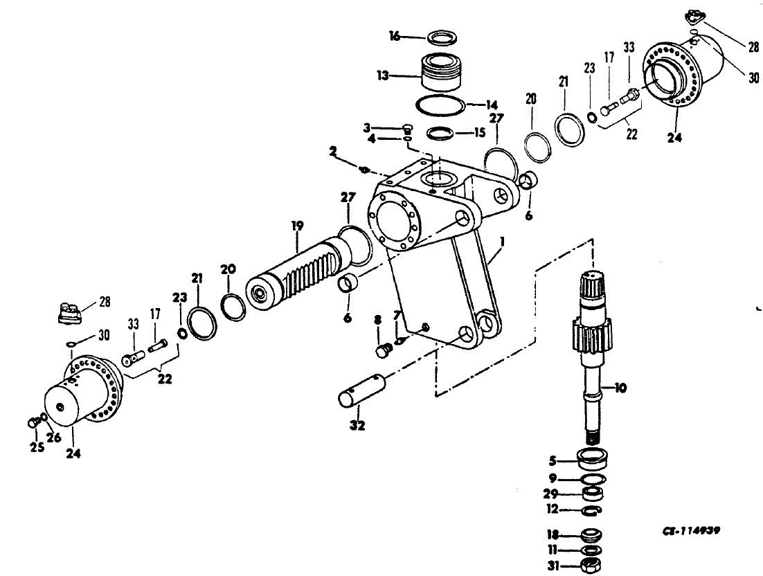Swing arm seal fix on 260a IH backhoe (same as many others like the ...