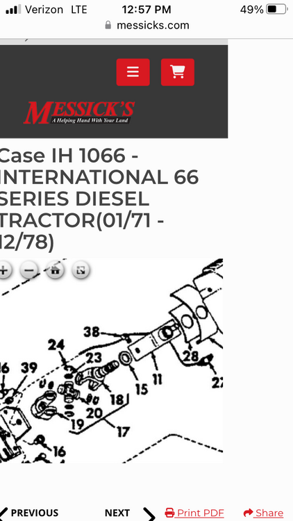66 series tilt steering bushing part number - Technical IH Talk - Red ...