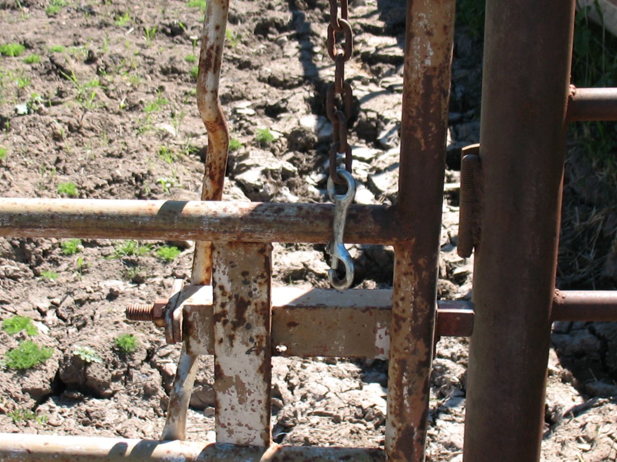 Corrals gates, latches, any bits and pieces, you want to pass along ...