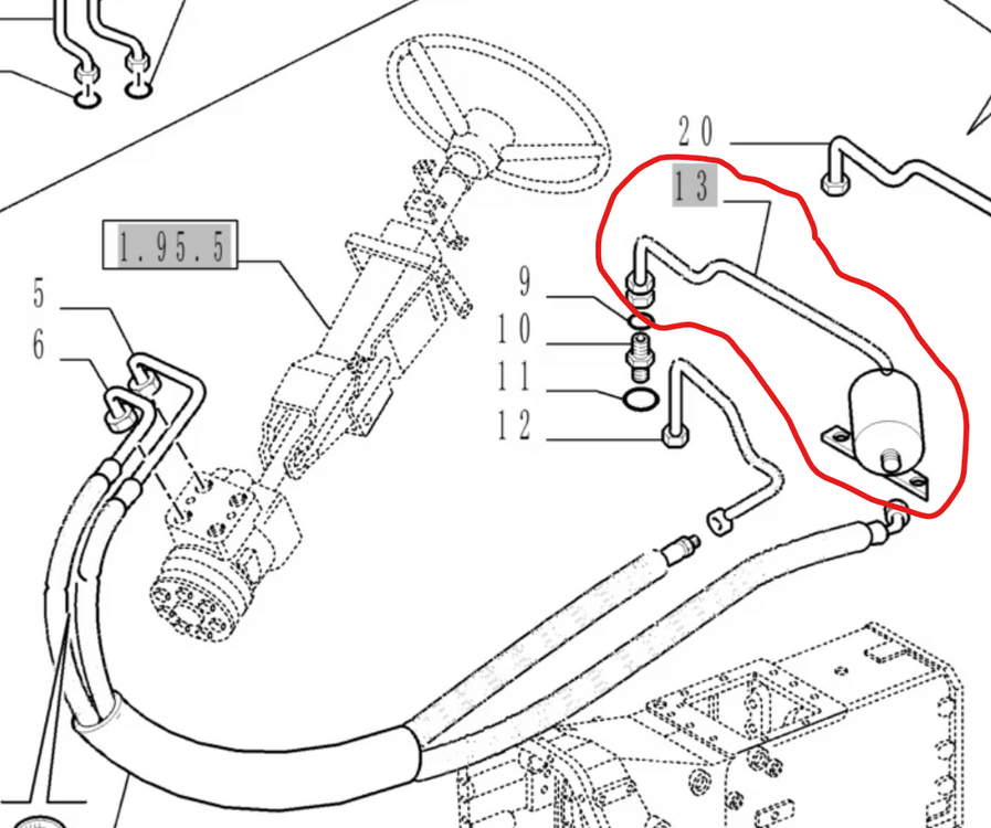 MXM 155 steering Hydraulic resonator! What is the deal?? - Technical IH ...