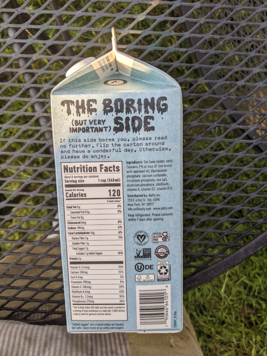 Feeding oat milk, "the post milk generation" - General Chat - Red Power ...