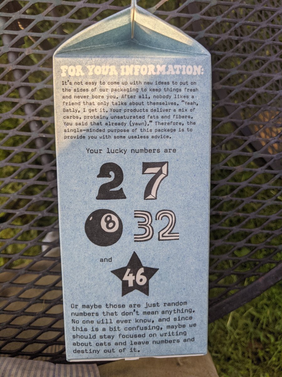 Feeding oat milk, "the post milk generation" - General Chat - Red Power ...