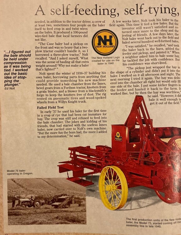 NH 77 baler vid might make some green.... - General Chat - Red Power ...