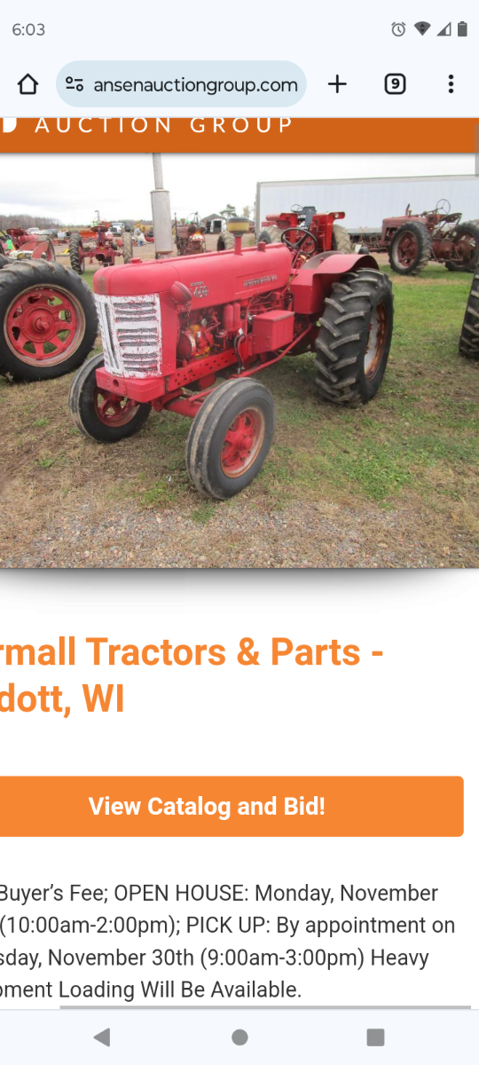 IH/Farmall parts up for auction - General Chat - Red Power Magazine ...