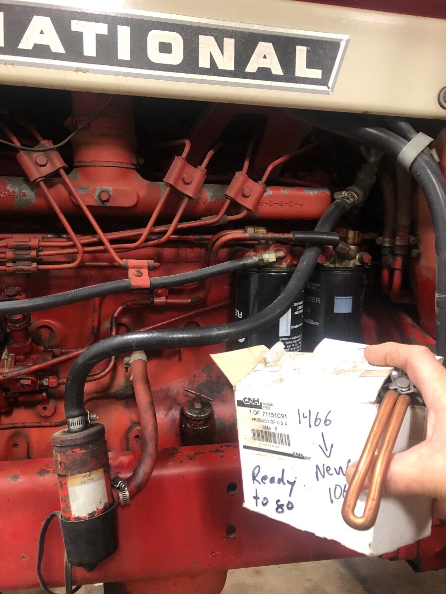 Tank heater on a 1066 - Technical IH Talk - Red Power Magazine Community
