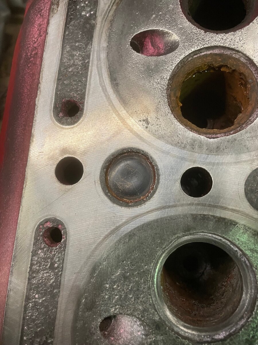 WD6 MD cylinder head weird frost plug - Technical IH Talk - Red Power ...