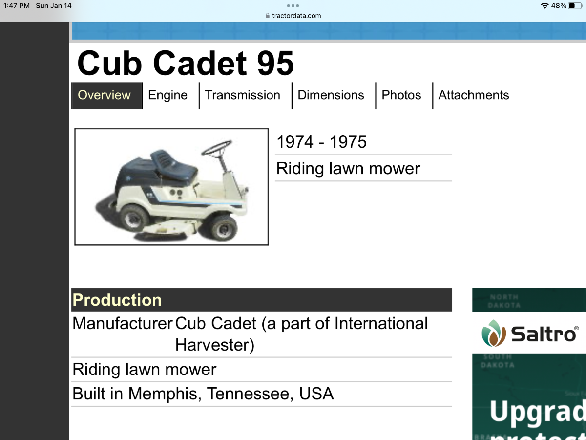 Cub Cadet 95 Electric riding mower - General Chat - Red Power Magazine ...