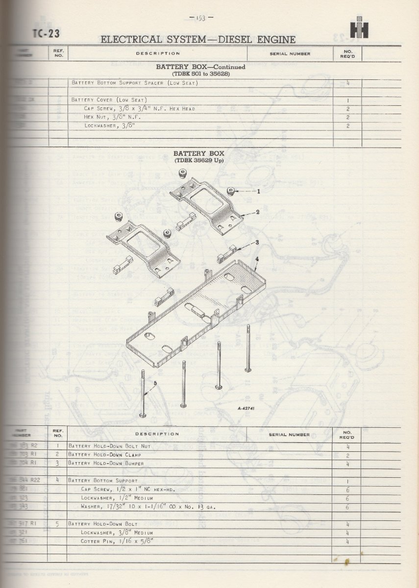 1948 IH TD6 Original Battery Box help - IH Construction Equipment - Red ...