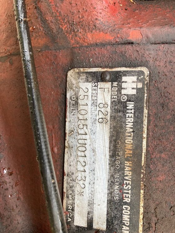 826 Serial Number - Technical IH Talk - Red Power Magazine Community