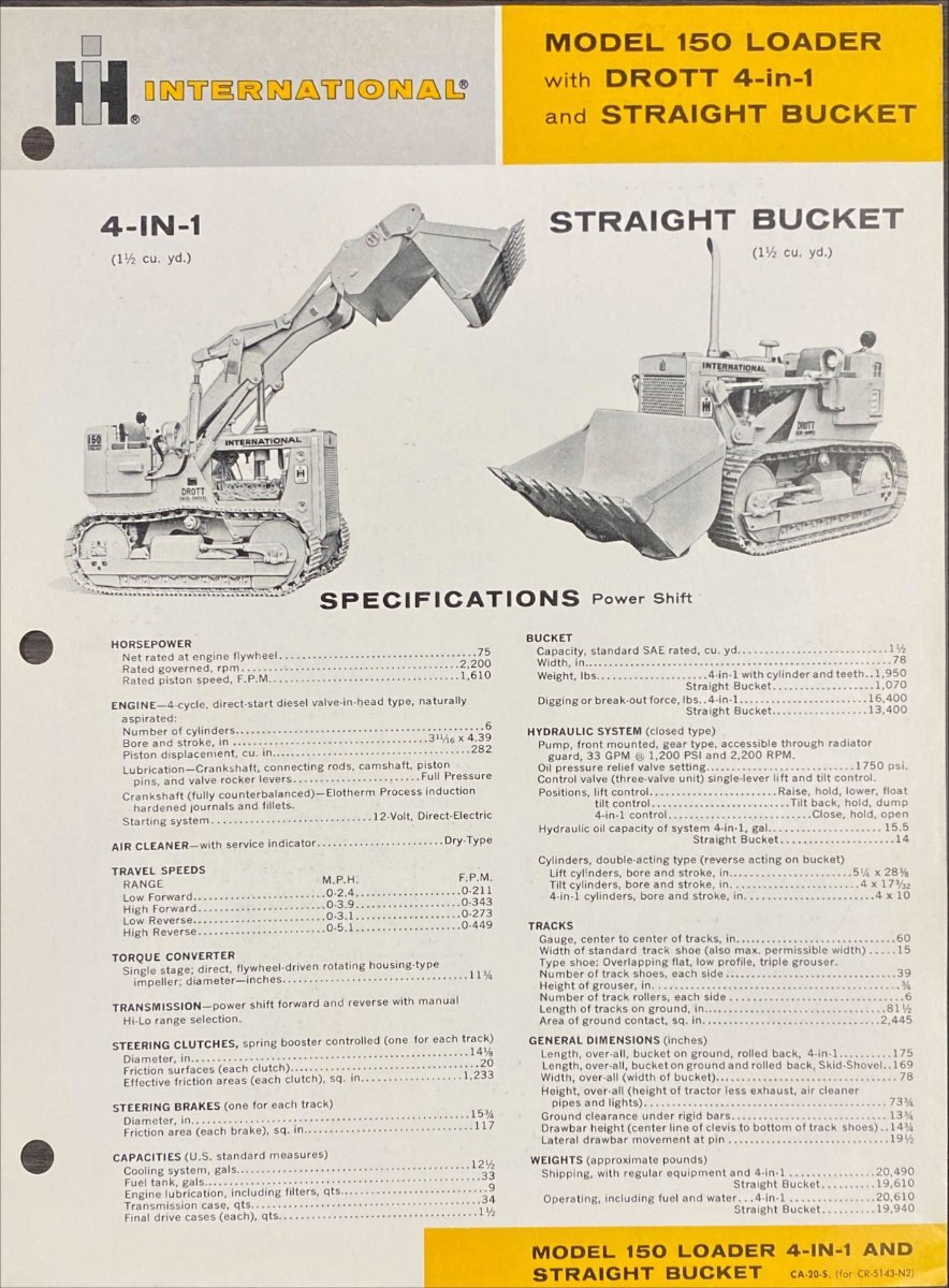 International Drott A150K3 - IH Construction Equipment - Red Power ...