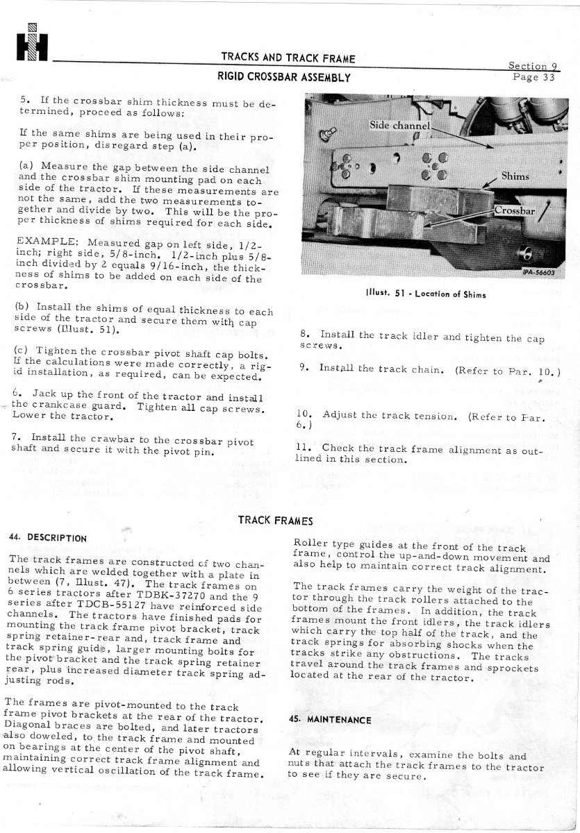 T9 Track Frame Diagonal Brace Clamp Shims. Help. - Technical IH Talk ...