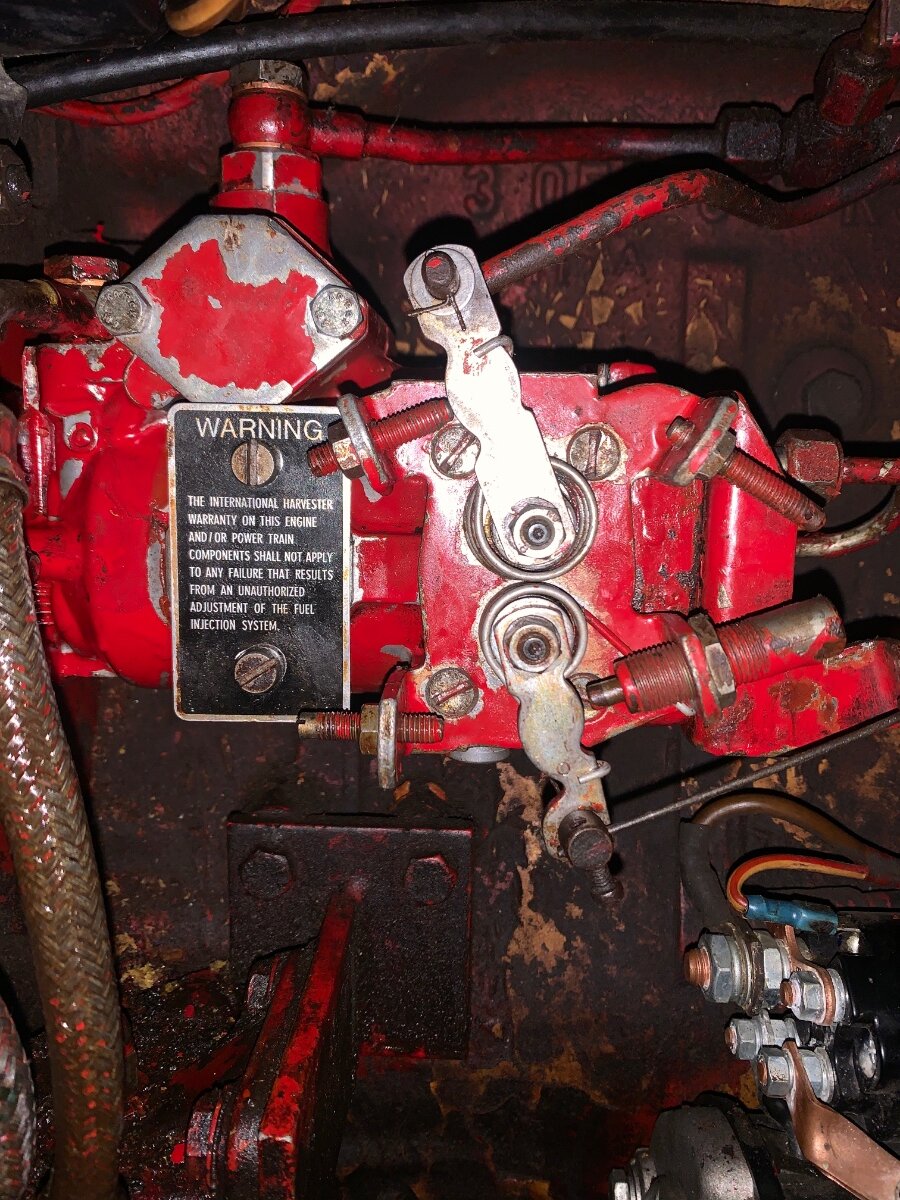 454 VA3 Injector Pump, Start Run Stop Lever - IH Engines - Red Power ...