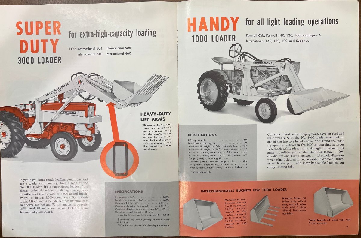 IH Farm Loaders for Farmall and International Tractors Brochure ...