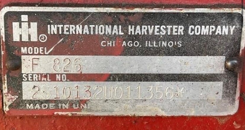 826 Serial numbers - Technical IH Talk - Red Power Magazine Community