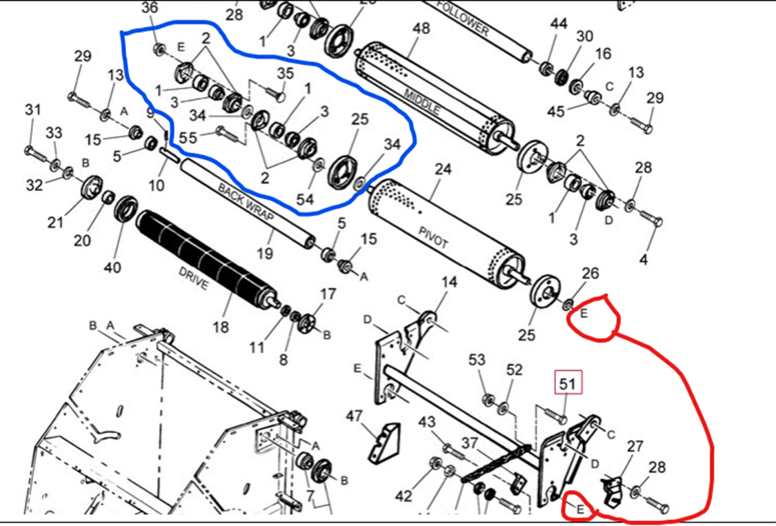 Replacing Pivot Roller on CIH RBX442 Round Baler - Tips - Technical IH ...