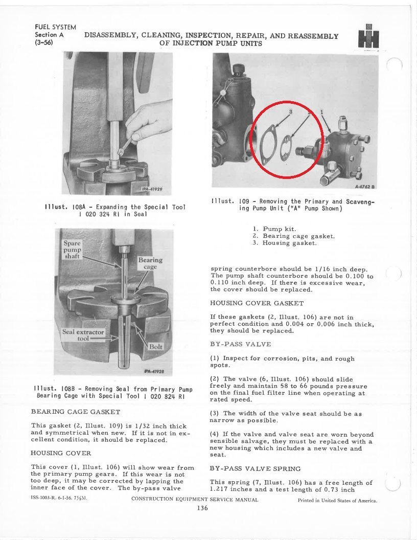 TD6 Diesel Injection Pump Rebuild (Type B) - IH Construction Equipment ...