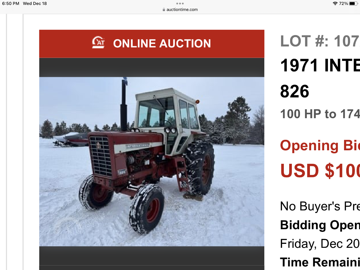 Some collector tractors on auction time . - General Chat - Red Power ...