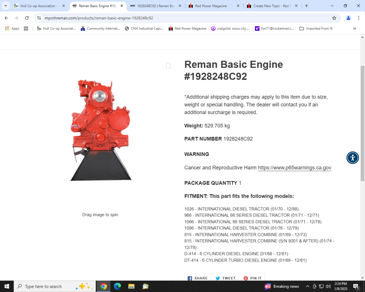 Reman Engine for 1086 - Technical IH Talk - Red Power Magazine Community