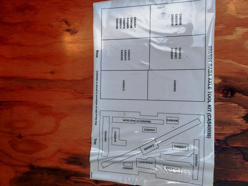 Case IH 9300 series RABA axle tool kit, CAS40036 Value? - Technical IH ...