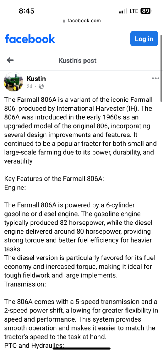 806A ??? - Technical IH Talk - Red Power Magazine Community