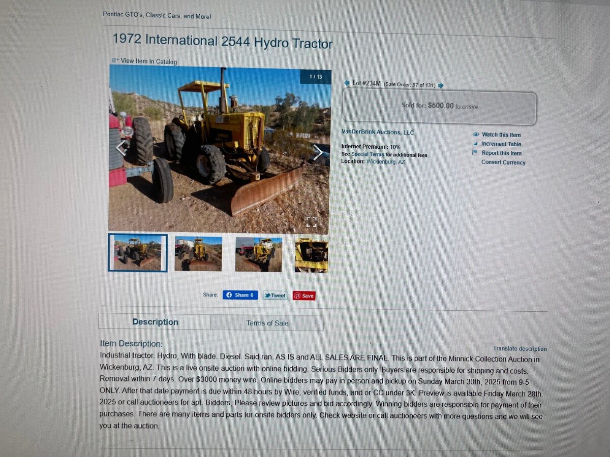 Arizona auction 2544 - General Chat - Red Power Magazine Community